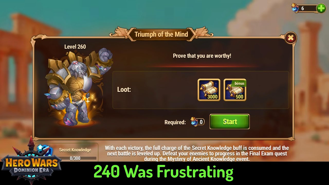 Triumph of the Mind Level 240, Level 250, Level 260, Folio Release ...