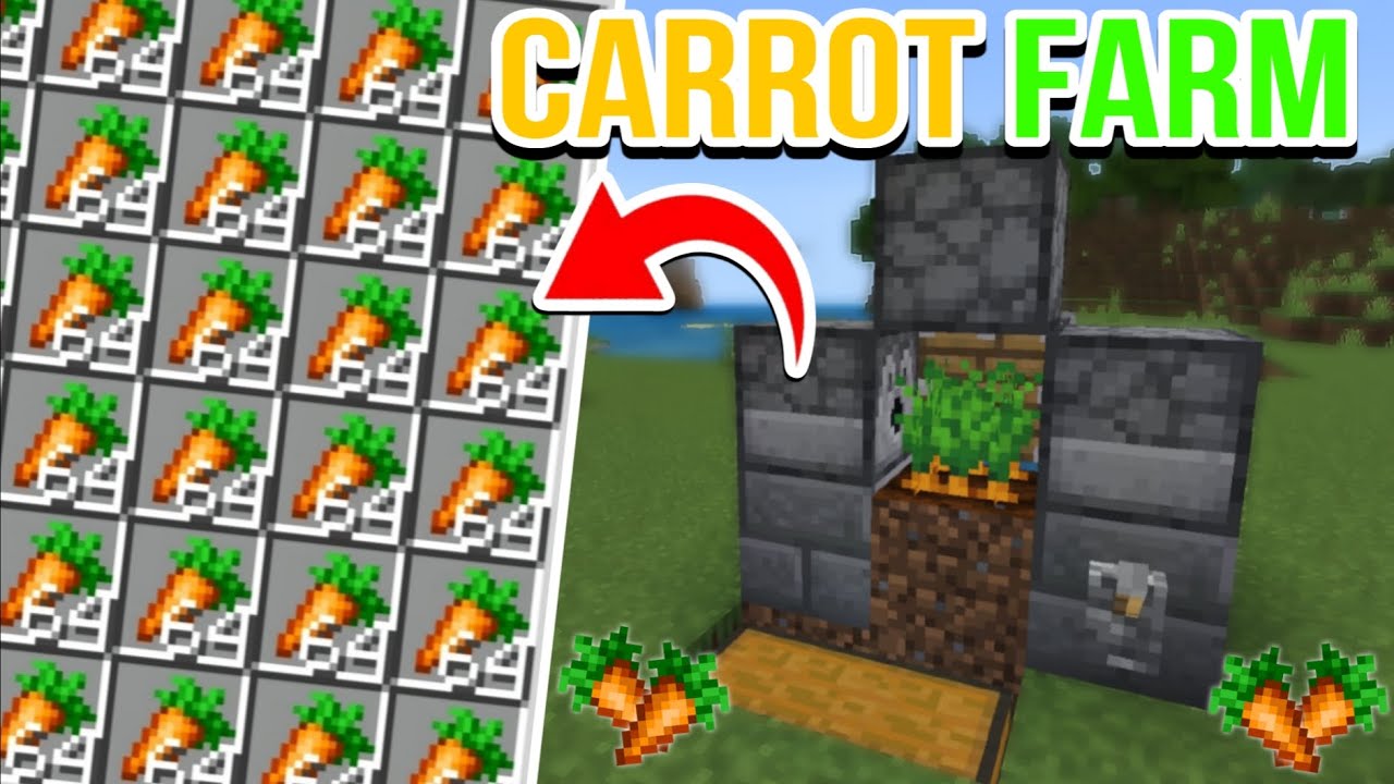 How to Build an Easy Carrot Farm in Minecraft Bedrock 1.20 | Quick & Simple Tutorial! - YouTube