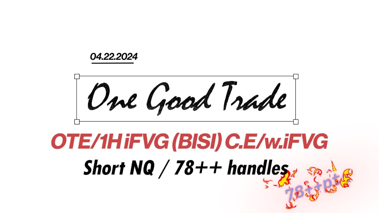 2024-04-22, ICT CONCEPTS, LIVE execution,OTE/ 1h iFVG C,E/w,iFVG low ...