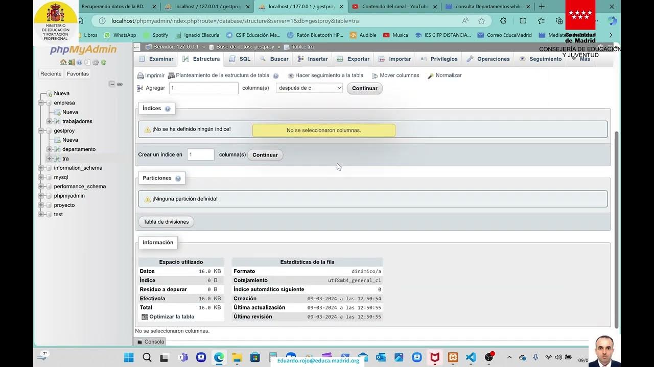 Consultas Complejas PHP Base de Datos Parte II Profesor Ingeniero Informático Eduardo Rojo ...