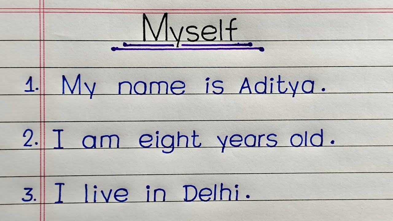 Ten Lines On About Myself About Myself Short Essay On Myself In English