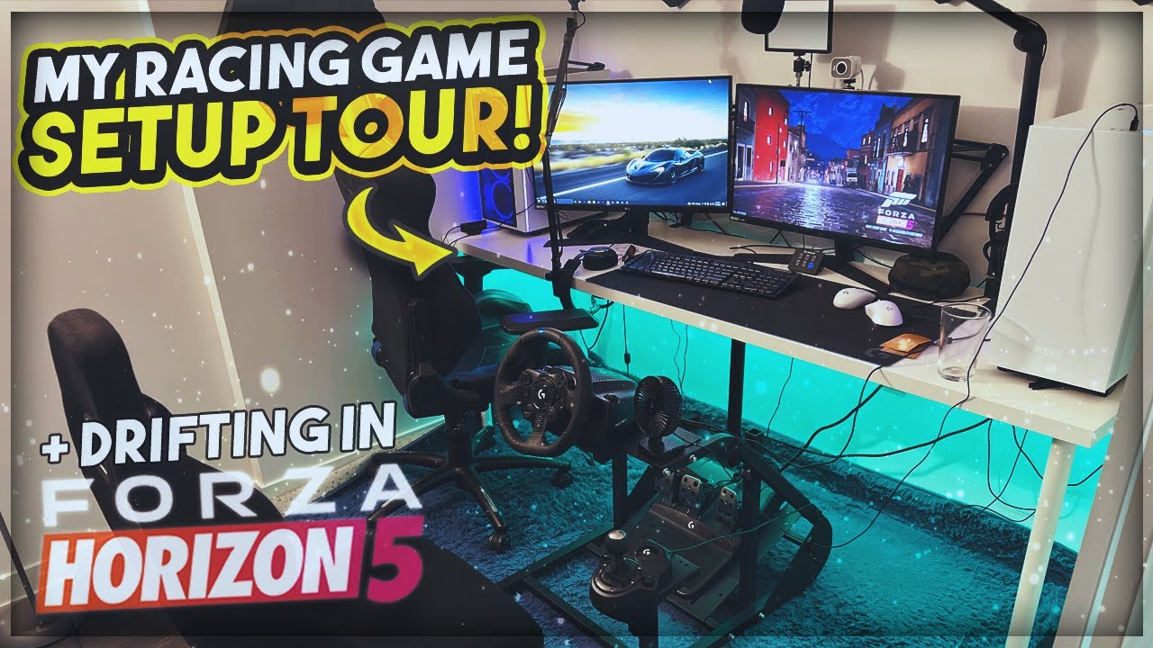 My Racing Game Setup Tour! + Drifting In Forza Horion 5! - YouTube