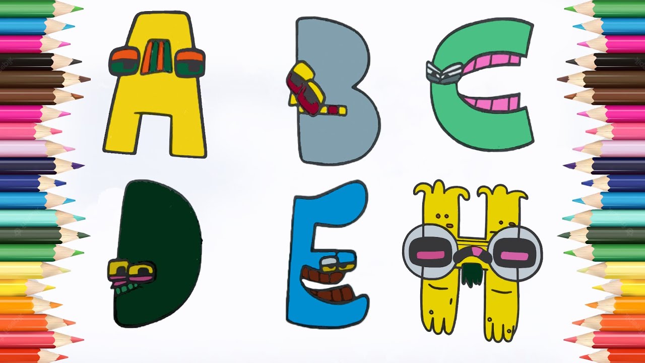 Alphabet Lore, ABC coloring pages, Alphabet Game (A-Z), - YouTube