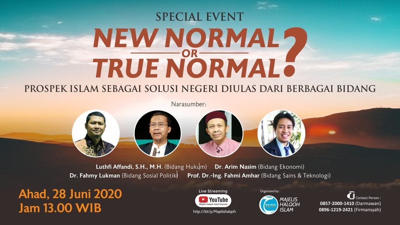 Special Event: "NEW NORMAL or TRUE NORMAL ?" - YouTube