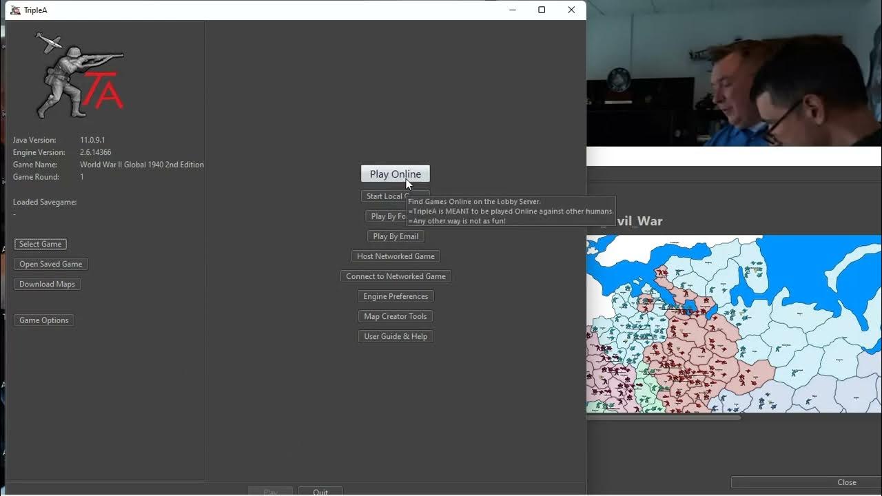 Axis and Allies: how to download triplea game and play on triplea's site real time - YouTube