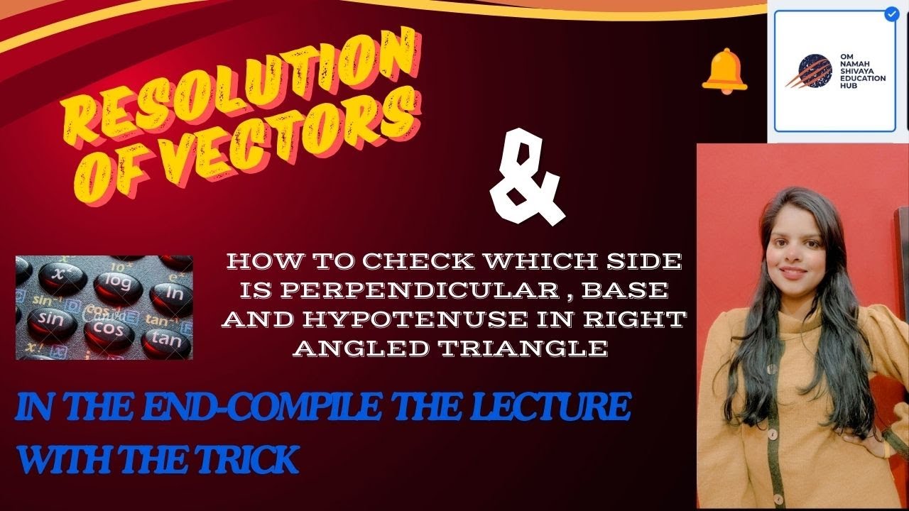 RESOLUTION OF VECTORS|HOW TO CHECK WHICH SIDE IS PERPENDICULAR AND BASE ...