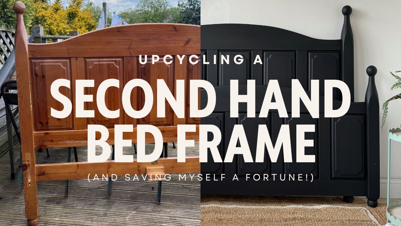 How I saved myself a fortune painting a second hand bed frame - YouTube