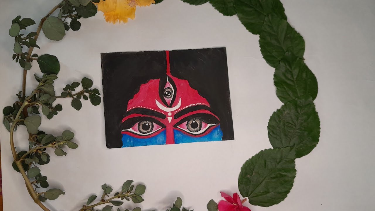Mahakali Angry Face Drawing 🌺 || How to draw Angry Eyes 🌺 - YouTube