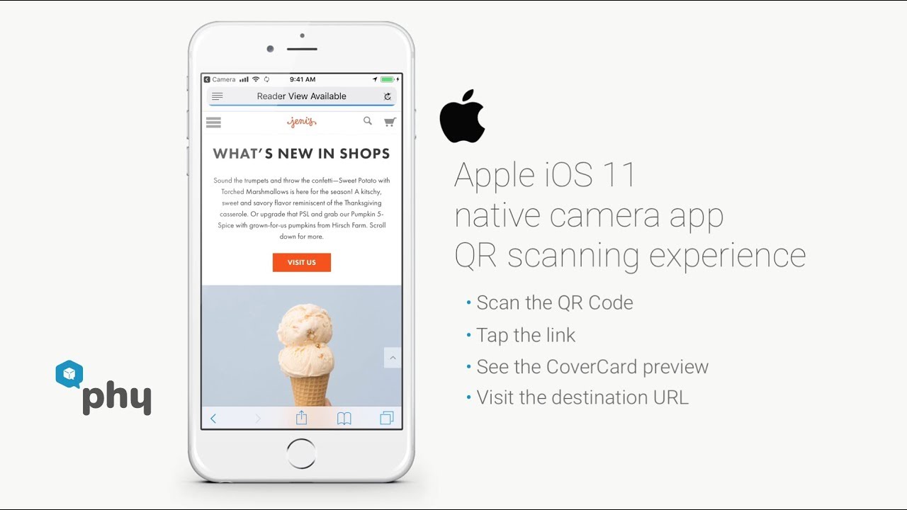 Apple iOS 11's native camera app QR scanning experience. - YouTube