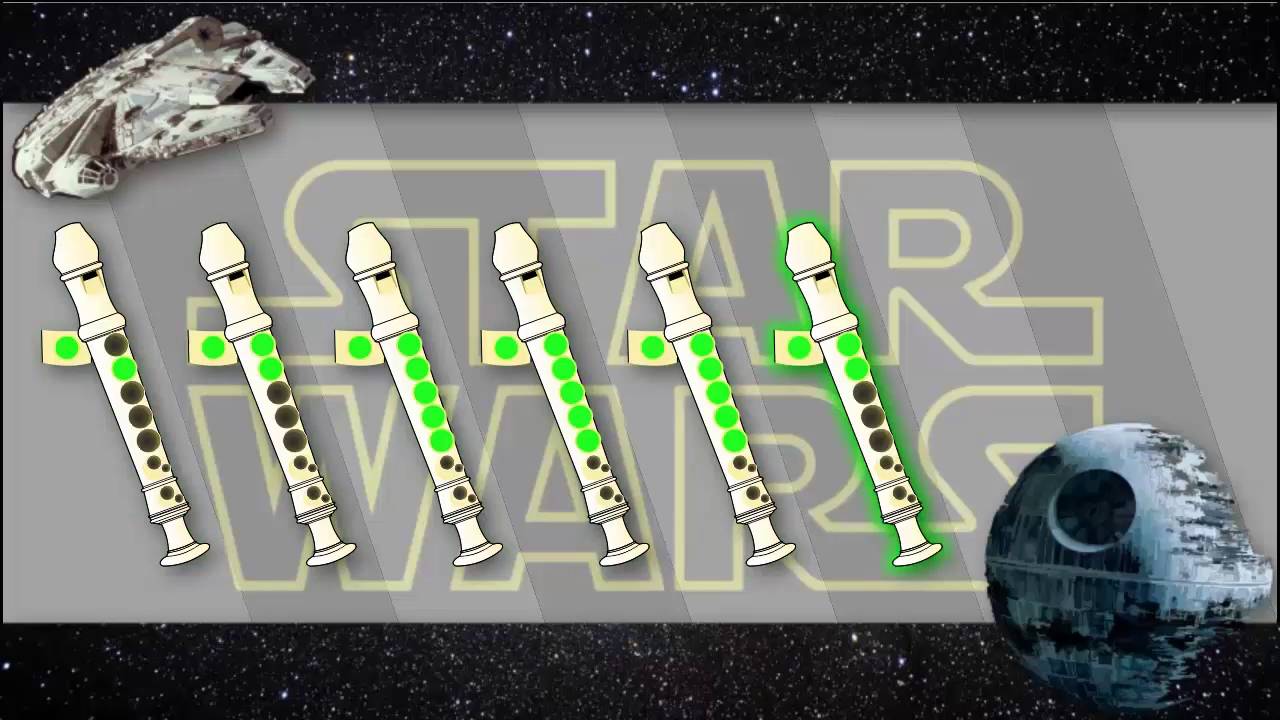 The Force theme (Star Wars) for Recorder / Flauta Doce - Normal/Slow ...
