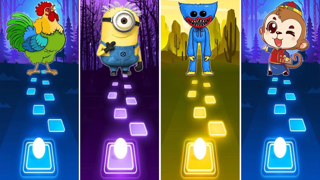Chicken Minions Huggy Wuggy Dancing monkey - YouTube