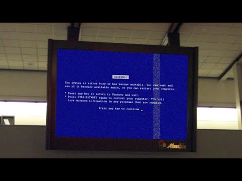 Windows error in funny places - YouTube