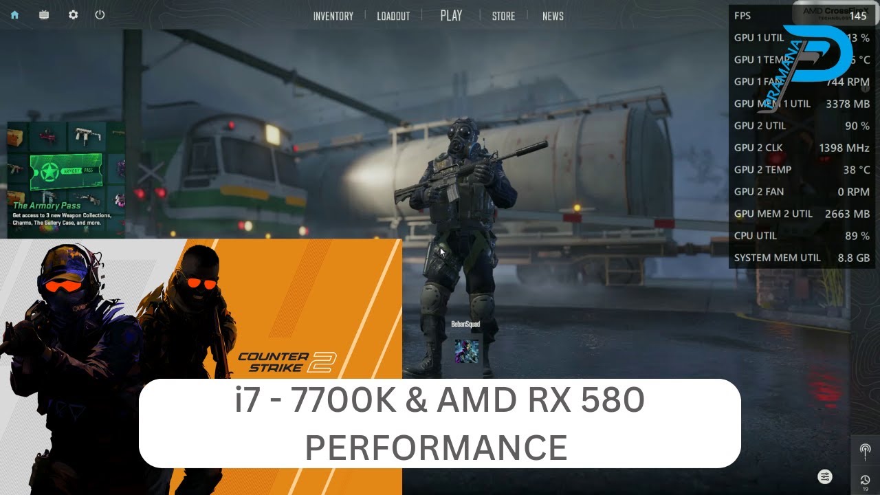 Intel core i7-7700K & VGA AMD Rx 580 Crossfire Counter Strike 2 Steam ...