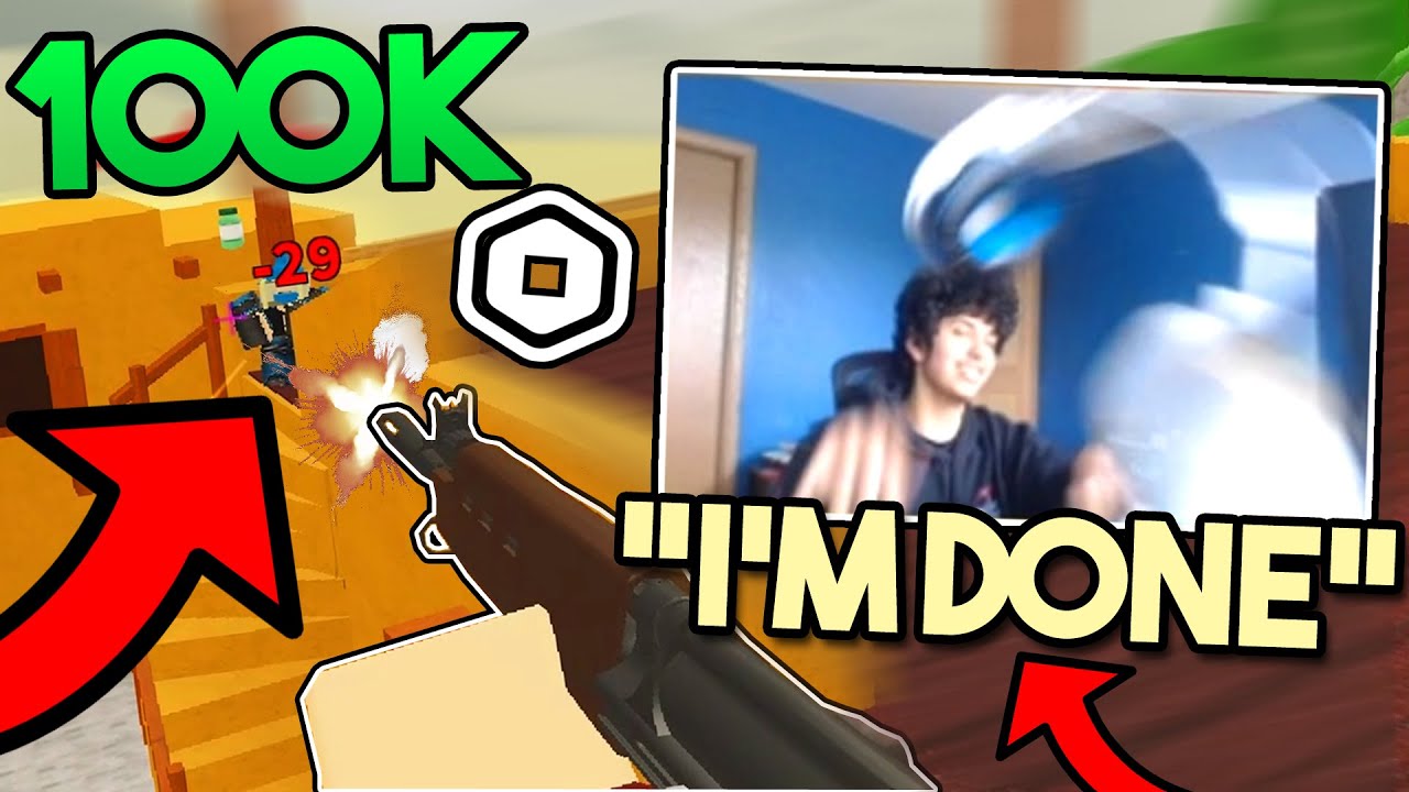IF He BEATS ME In An ARSENAL 1V1 He Gets 100,000 ROBUX... (ROBLOX ...