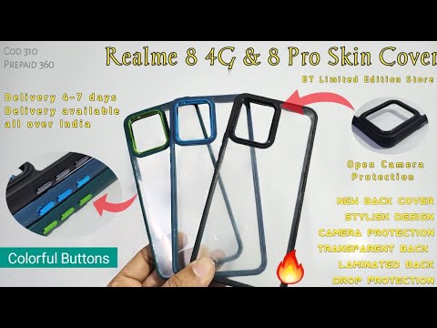Realme 8 4G & 8 Pro New Skin Back Cover || Realme 8 4G & 8 Pro Back ...