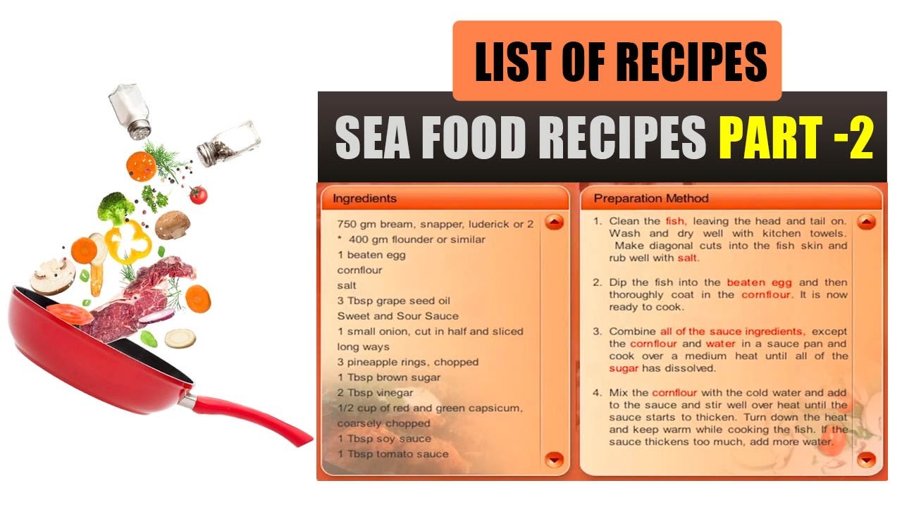 Sea Food Recipes Part -2 | List of Recipes | Indian Recipes List ...