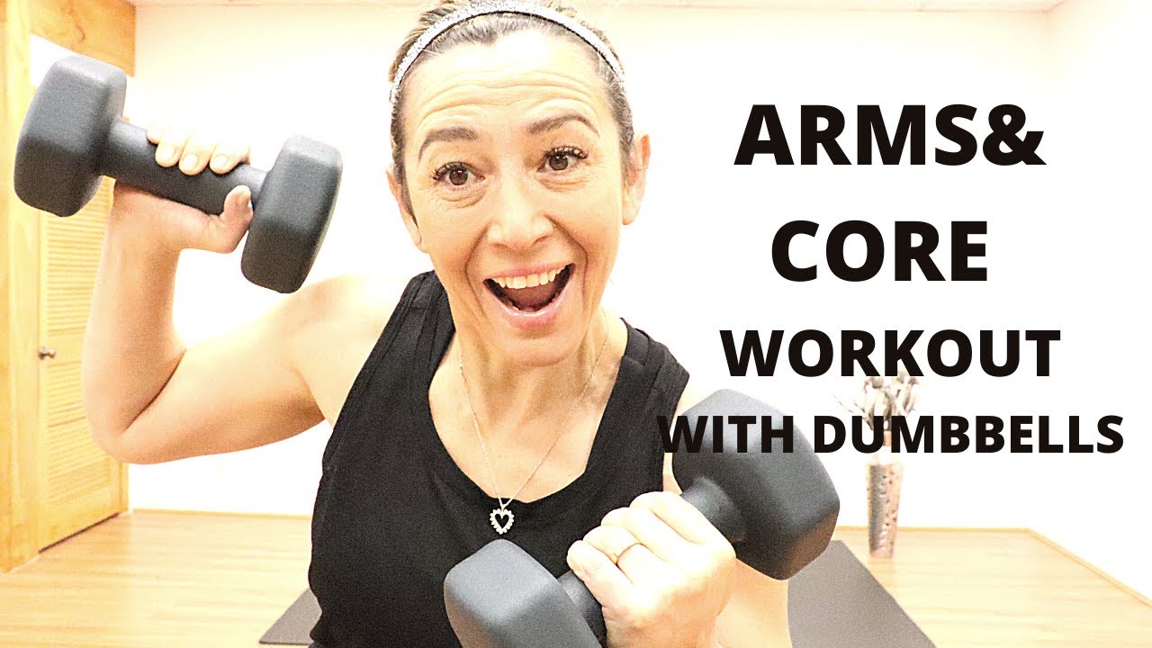 ARMS AND CORE \\\ With DUMBBELLS at HOME WORKOUT - YouTube