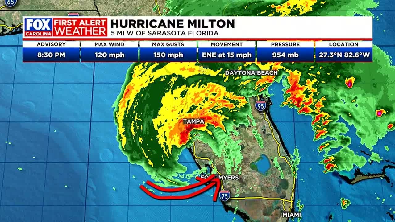 Hurricane Milton makes landfall in Florida - YouTube