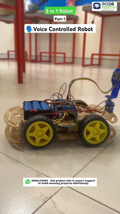 DIY Voice Controlled Robot 3 in 1 Robot #arduinoproject #scienceproject #roboarmy #voicecontrol ...