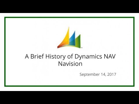 A Brief History of Dynamics NAV Navision (September 14, 2017) - YouTube