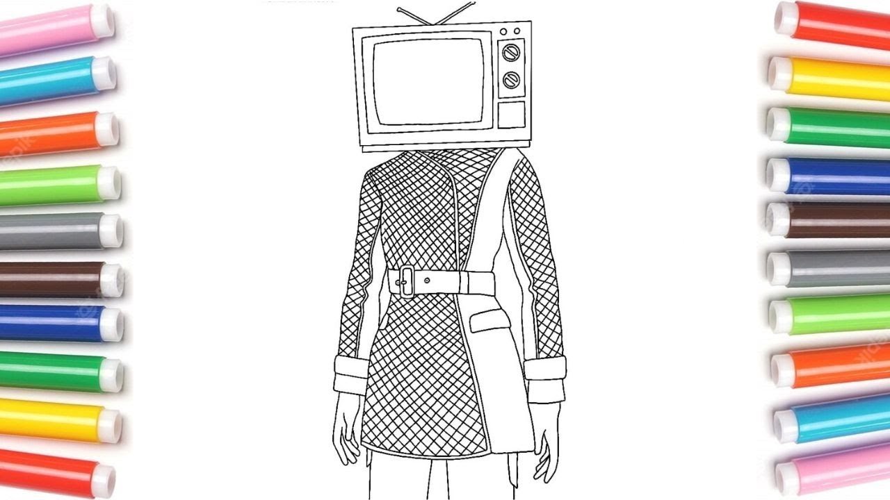 Mega TV WoMAN Coloring pages / SKIBIDI TOILET 2 / Color TV - YouTube