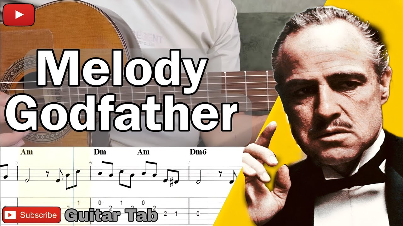 melody Godfather with guitar - Easy Guitar Tab for Beginners - YouTube