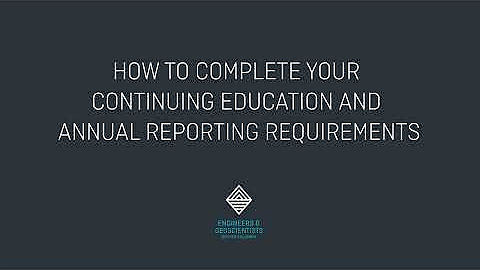 Continuing Education and Annual Reporting Explainer videos - YouTube