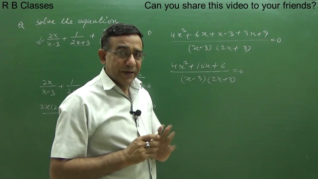 Classs 10 Maths Solve For X 2x Upon X 3 1 Upon 2x 3 3x 9upon x 3 2x 3