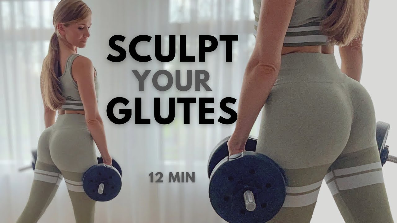GLUTE-SCULPTING WORKOUT / WITH DUMBBELLS / AT HOME - YouTube