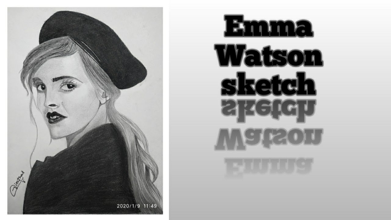 How to draw Emma watson | emma watson step by step - YouTube