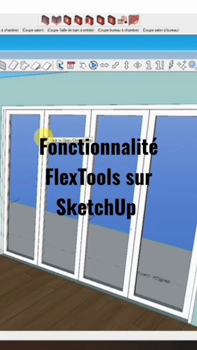 Exemple de mise en pratique FlexTools #sketchup #plugin #architecture - YouTube