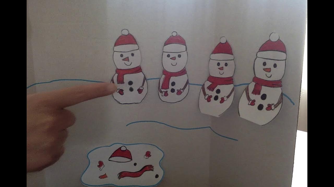 5 Little Snowmen (finger play) with Ms. Fran - YouTube