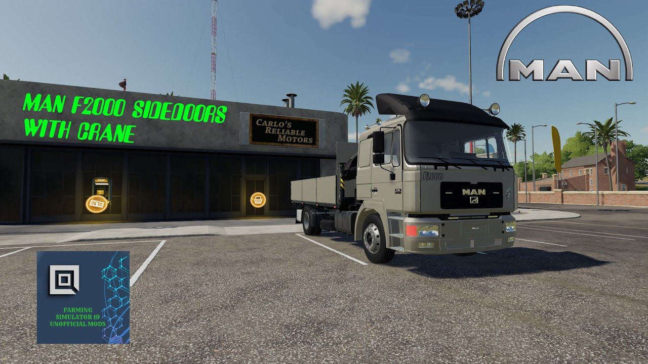 FS19 | Man F2000 SideDoors with Crane | MOD PC | - YouTube