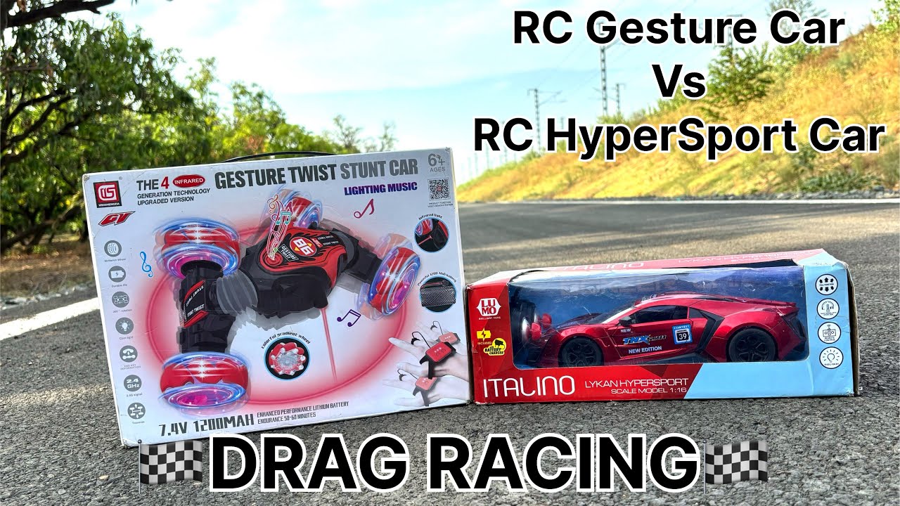 Who will win Drag Racing? 🏁| RC Gesture Car vs RC sport Car #rccar # ...