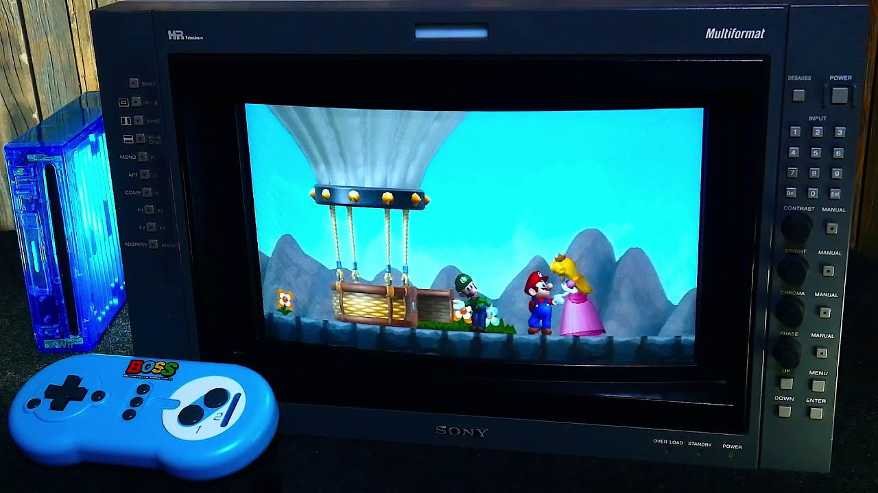 New Super Mario Bros. (Wii) Sony Trinitron BVM-D14H5U 📺 CRT monitor ...