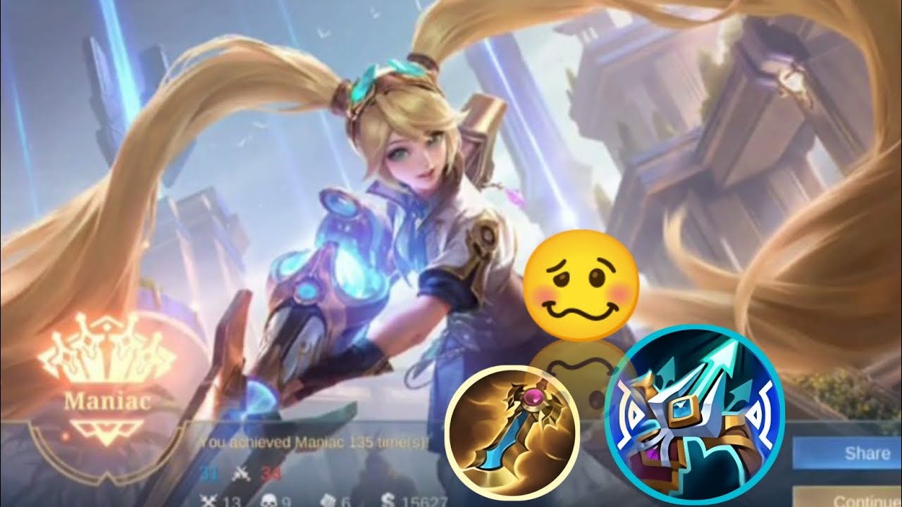 LAYLA ONE HIT Maniac 135 BUILD Layla New Best BUILD AND EMBLEM Build ...