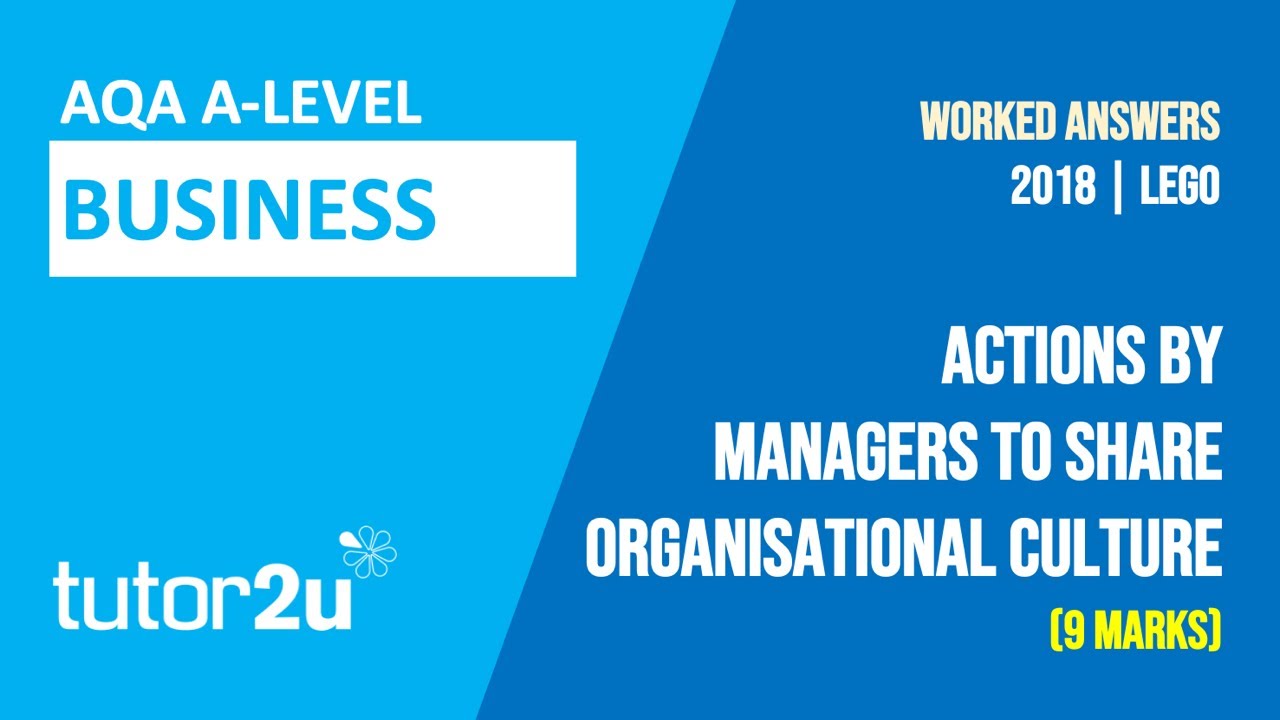 Organisational Culture | AQA Business Past Paper | 2018 Paper 2 Q2.2 ...