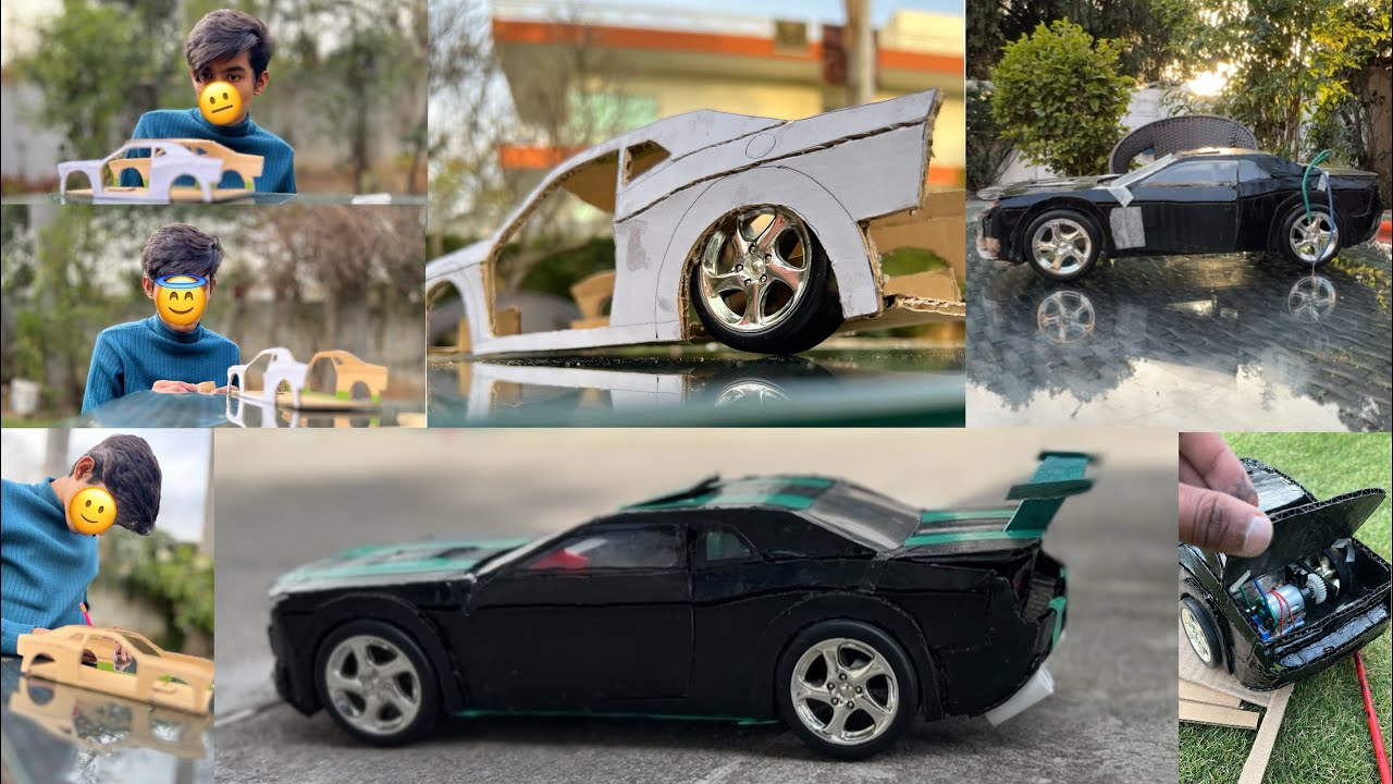 How to make Dodge Challenger Hellcat Redeye SRT with Cardboard || Step ...