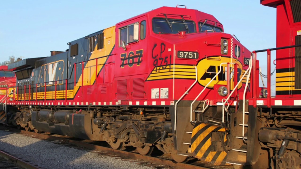 Amtrak, Unstoppable 767, and Ballast Train on Abandoned Line - YouTube