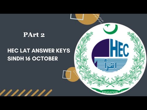 Hec Official Key of Lat 16 October 2022 | Lat Test Of Answer Key 16 ...