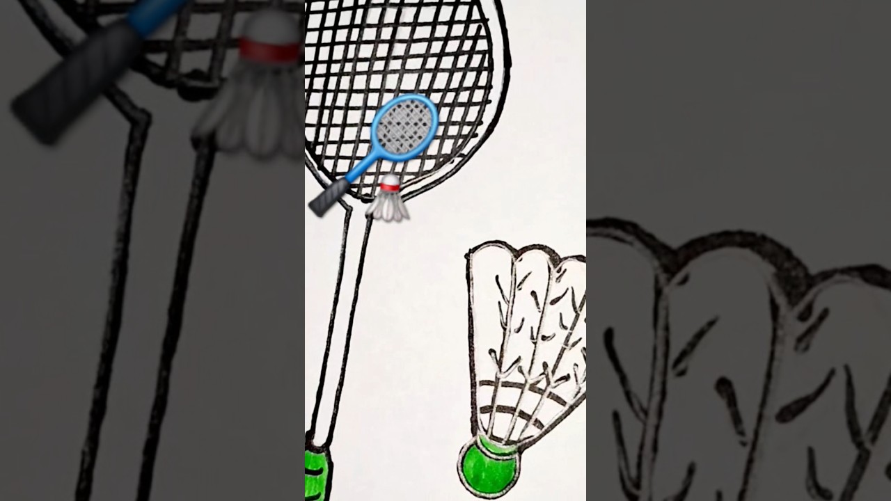 Easy to draw a shuttlecock# easy drawing ideas# amazing #drawingideas # ...