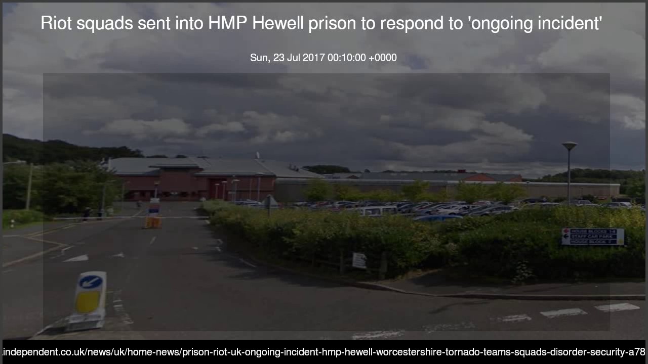 Riot squads sent into HMP Hewell prison to respond to 'ongoing incident ...