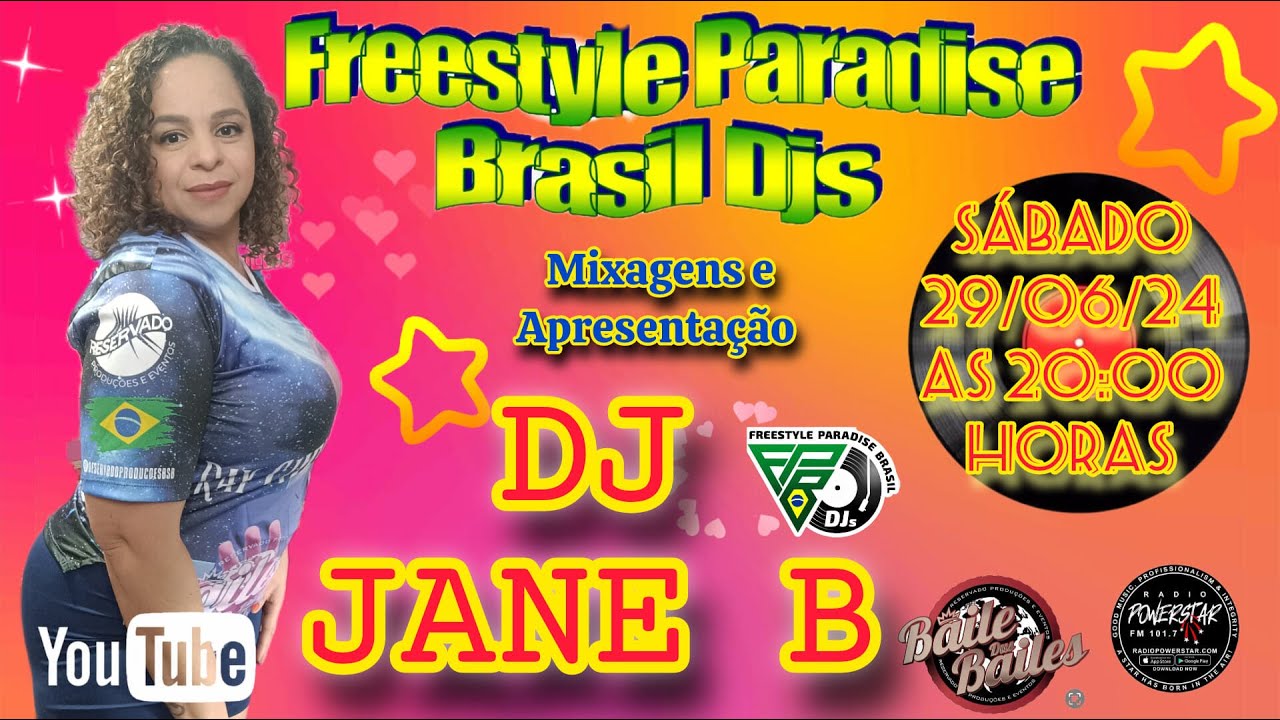Dj Jane B - Freestyle Paradise Brasil Djs - 29/06/2024 - YouTube