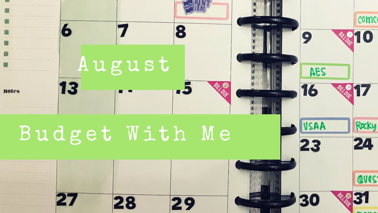 August Budget With Me // Happy Planner® - YouTube