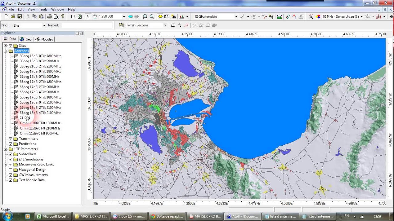 PARTIE 1 création de sites et antenne sur ATOLL by Montas - YouTube