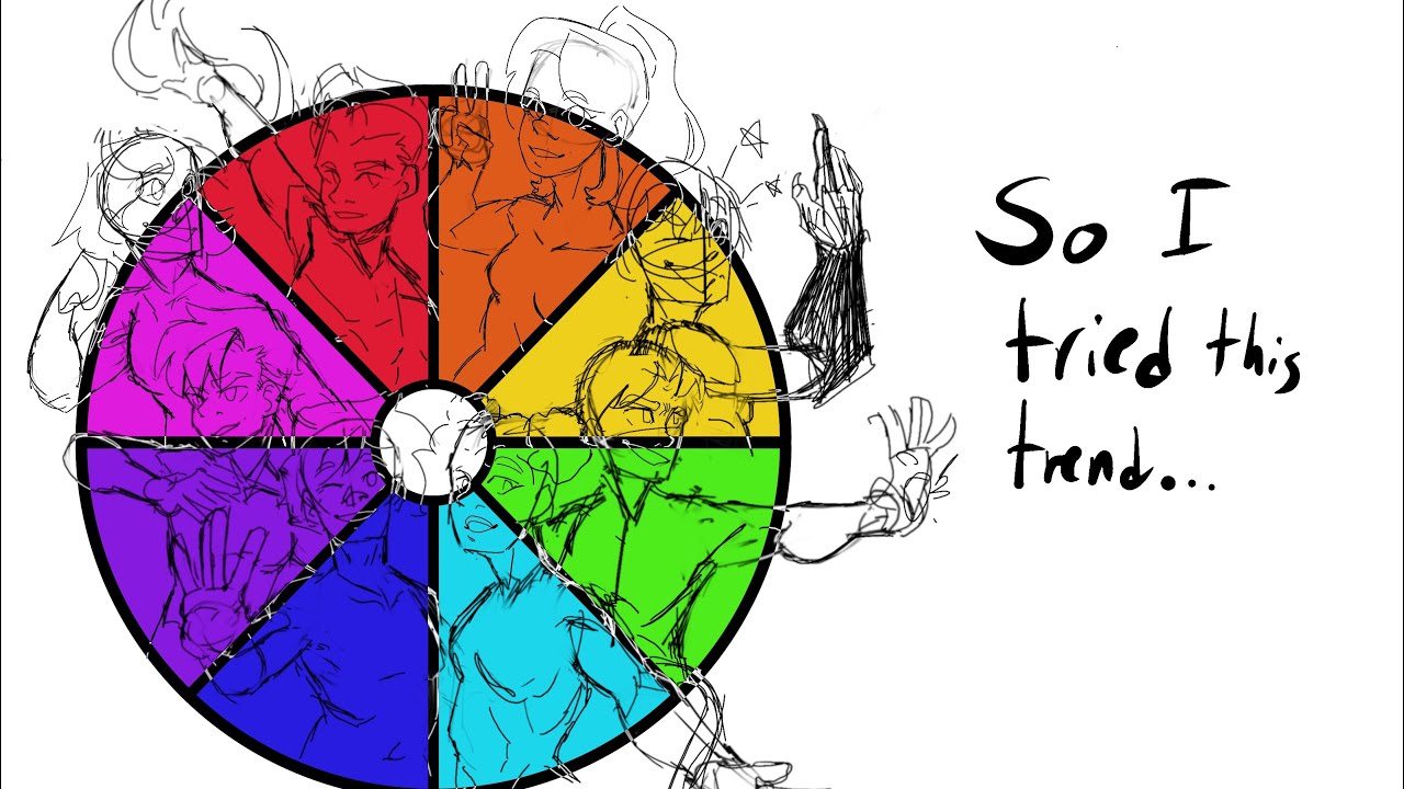 I did the color wheel trend with my OCs - YouTube