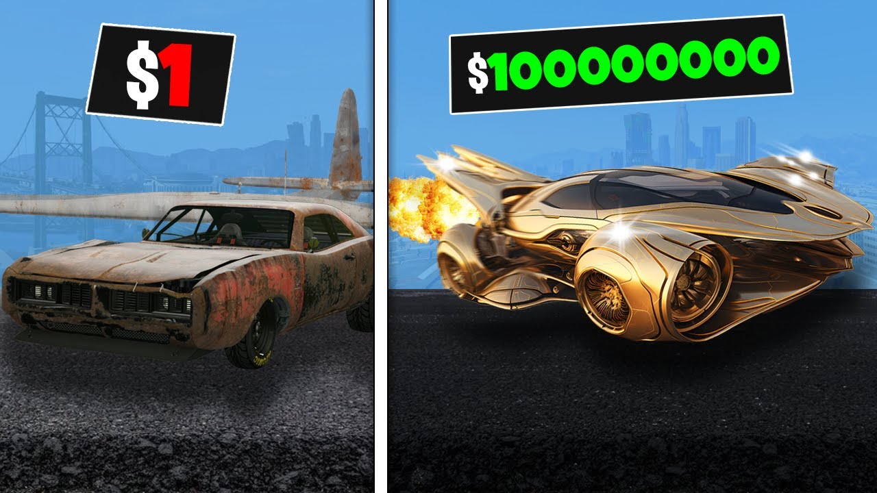 $1 to $100,000,000 FLYING CAR in GTA 5 RP.. - YouTube