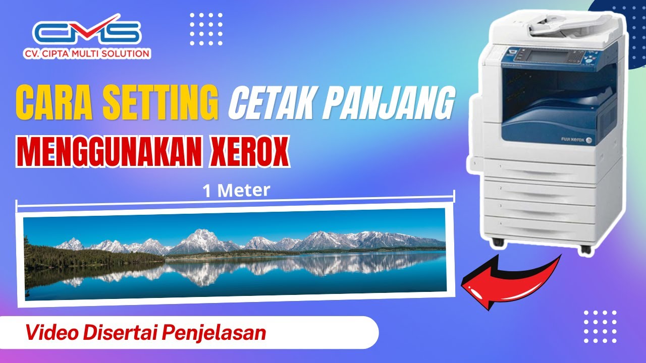 Tutorial cara cetak panjang menggunakan mesin Xerox - YouTube