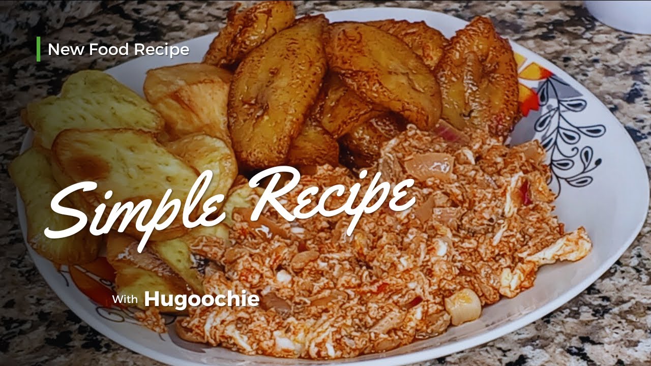 FRIED PLANTAIN AND POTATO WITH SARDINE EGG SAUCE. SIMPLE LUNCH RECIPE ...