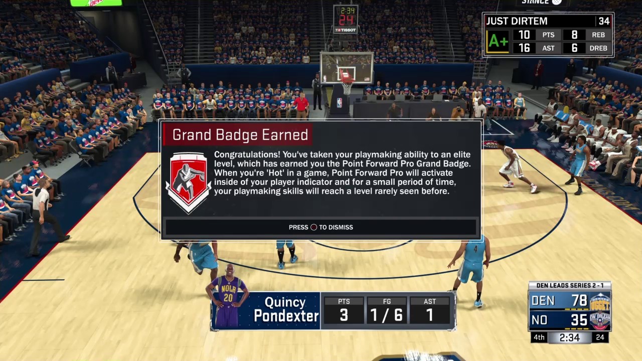 NBA 2K 17 - THE OFFICIAL WAY TO GET PLAYMAKER GRAND BADGE - YouTube